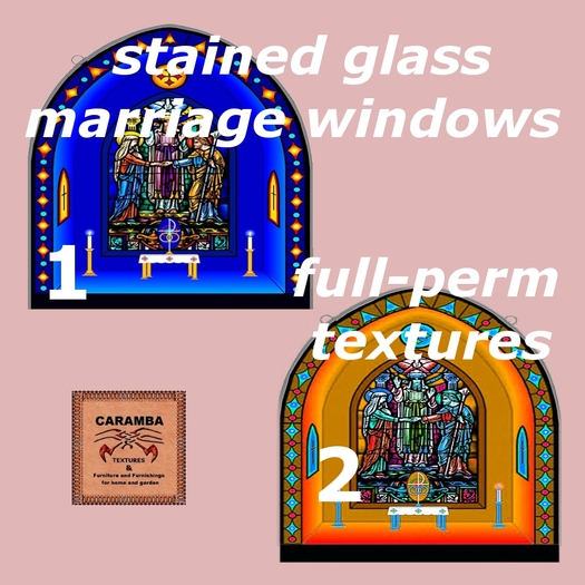 Second Life Marketplace - Stained glass Marriage windows (textures)